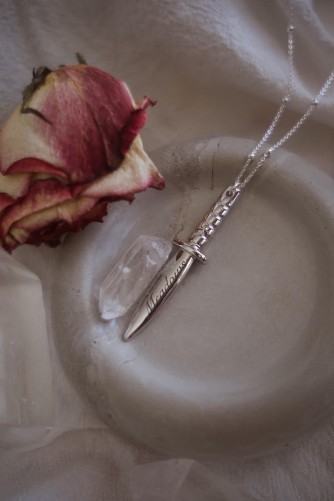 Haunting Adeline, Hunting Adeline, Dagger Necklace, Bookish Merch, 925 ...
