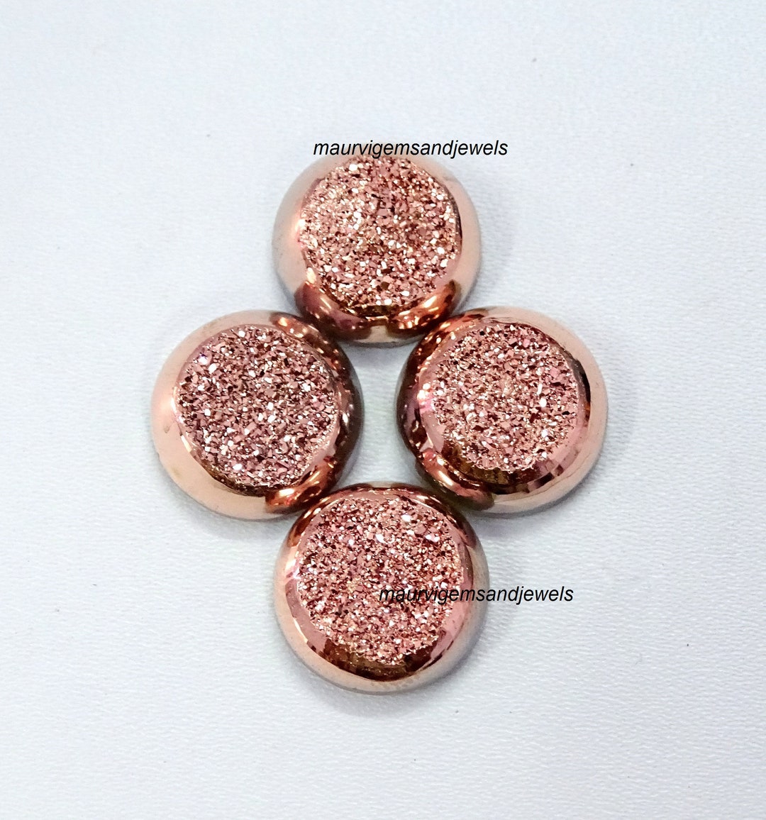 Titanio Rose Gold Window Druzy Cabochon 10 12 14 mm Forma - Etsy España