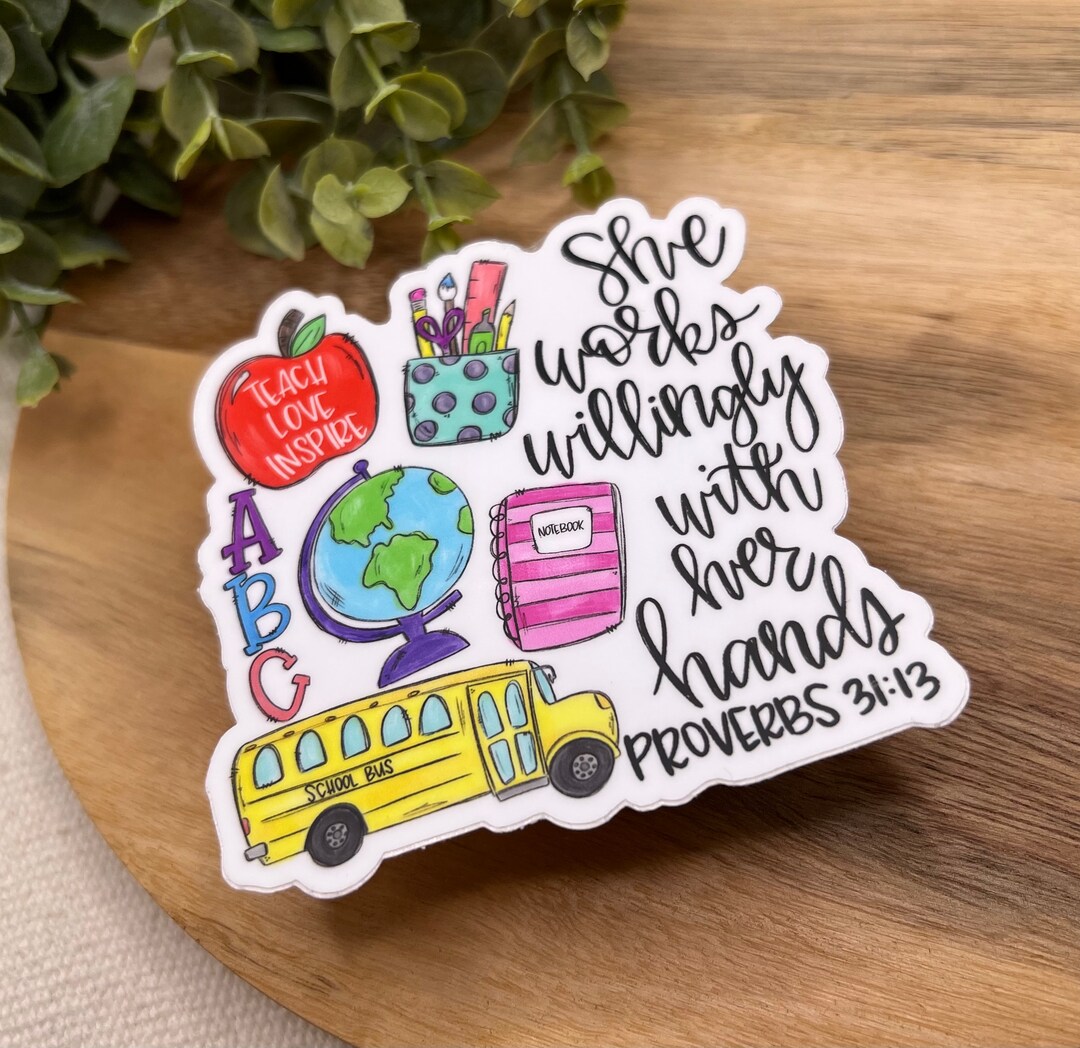 Teacher Sticker Teacher Bible Verse Sticker WATERPROOF - Etsy