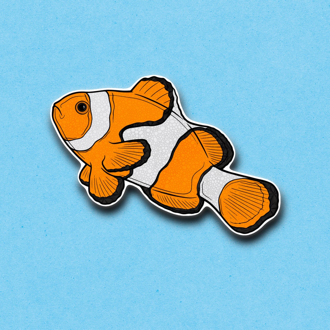 Clownfish Sticker Coral Reef Sticker WATERPROOF - Etsy