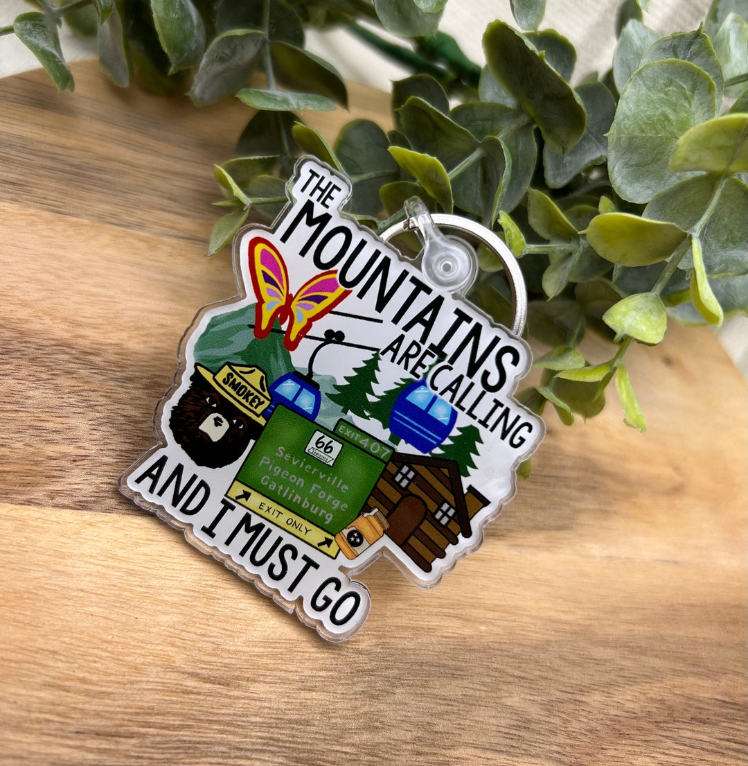 Smoky Mountains Keychain Smoky Mountain National Park Keychain ...