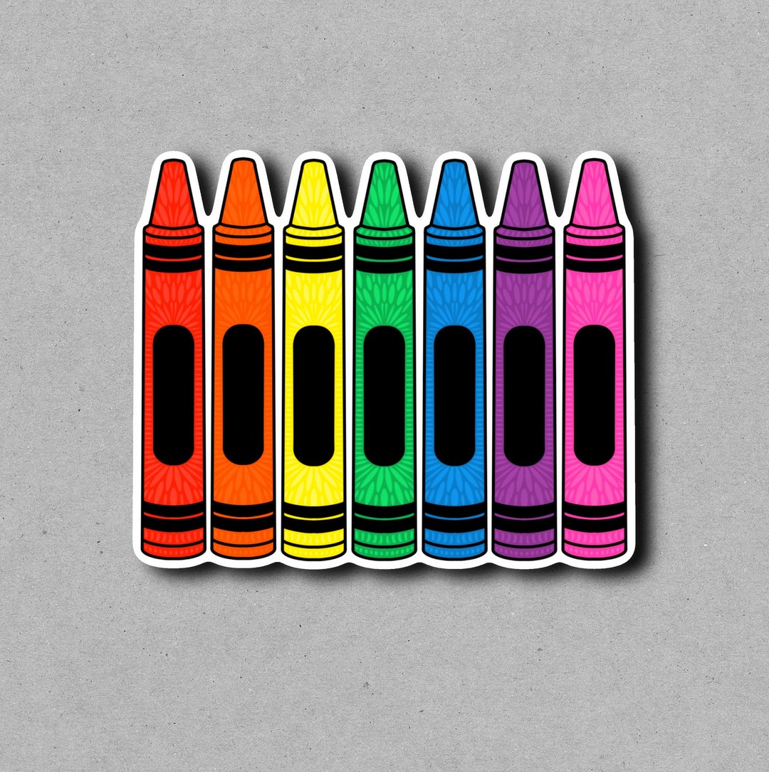 Crayons Sticker Teacher Crayon Sticker WATERPROOF - Etsy
