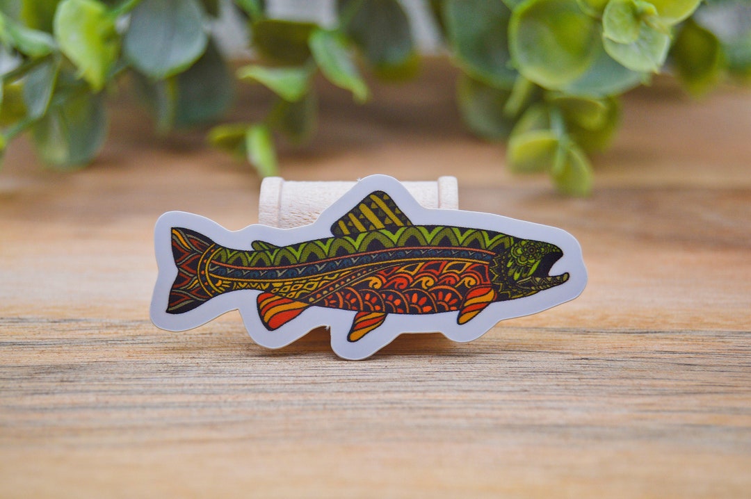 Mini Trout Sticker WATERPROOF - Etsy
