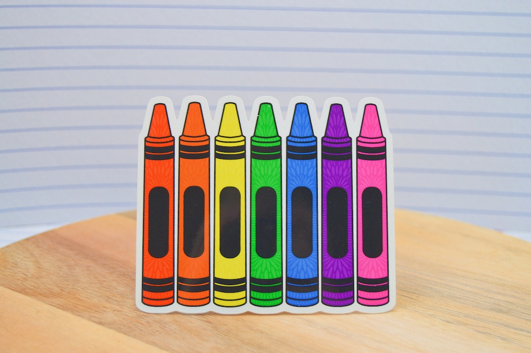 Crayons Sticker, Teacher Crayon Sticker WATERPROOF - Etsy