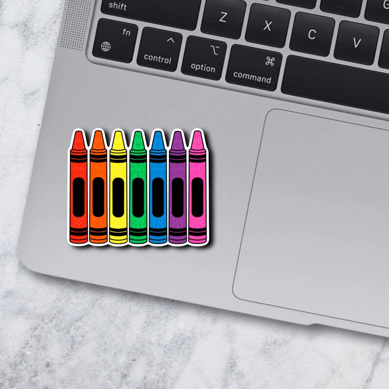 Crayons Sticker Teacher Crayon Sticker WATERPROOF - Etsy