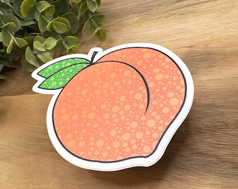 Georgia Peach Sticker Fruit Vinyl Stickers Waterproof Sticker Water ...