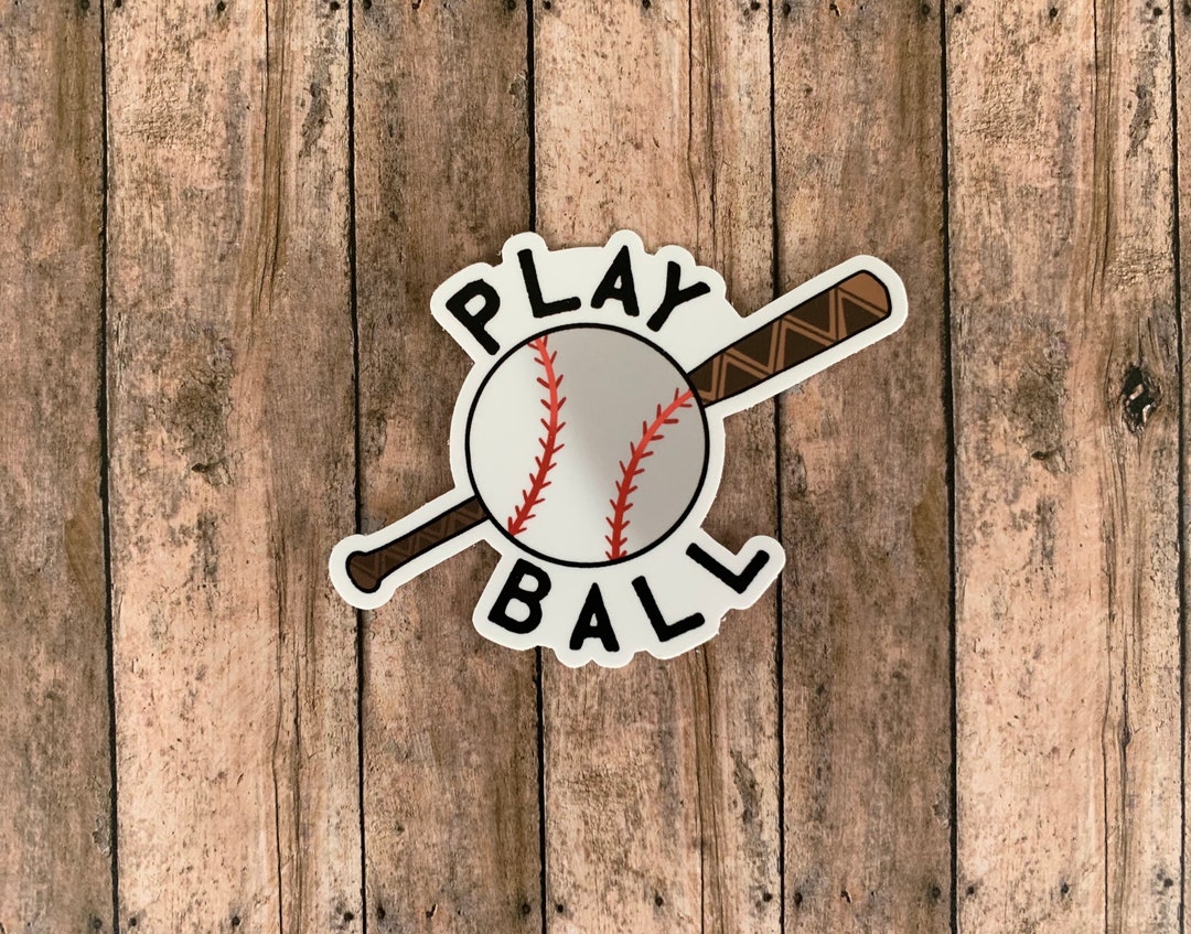 Baseball Sticker Play Ball Sticker WATERPROOF - Etsy