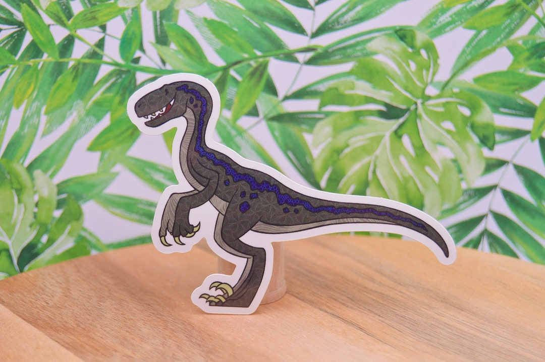 Velociraptor Sticker, Dinosaur Sticker WATERPROOF - Etsy
