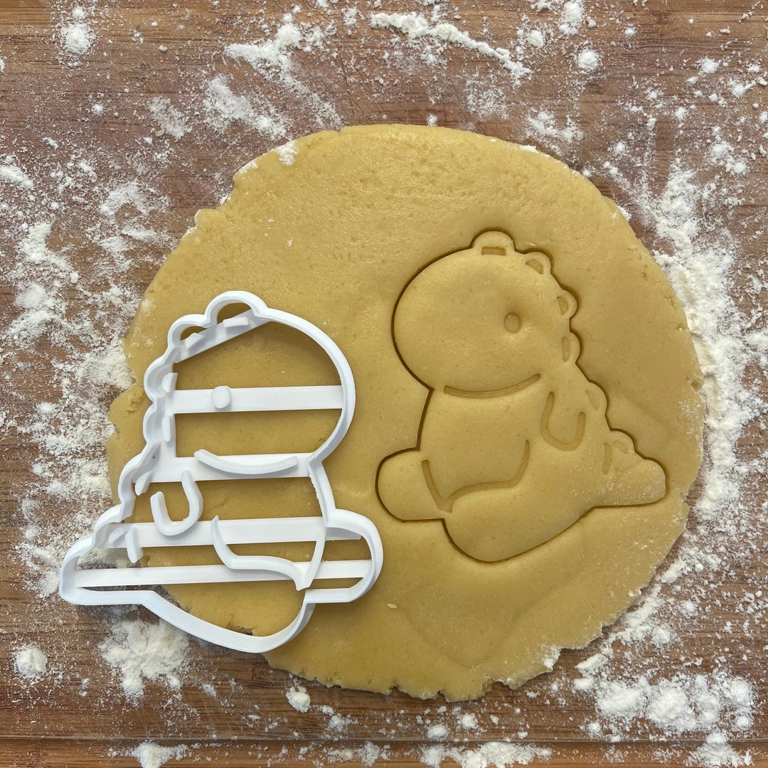 Baby Dinosaur Cookie Cutter, Cute Dinosaur Cookies, Plush T-rex Cutter ...