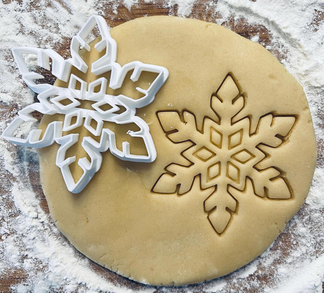 Snowflake Cookie Cutter, Winter Snow Christmas Holy Star Ice Pattern ...