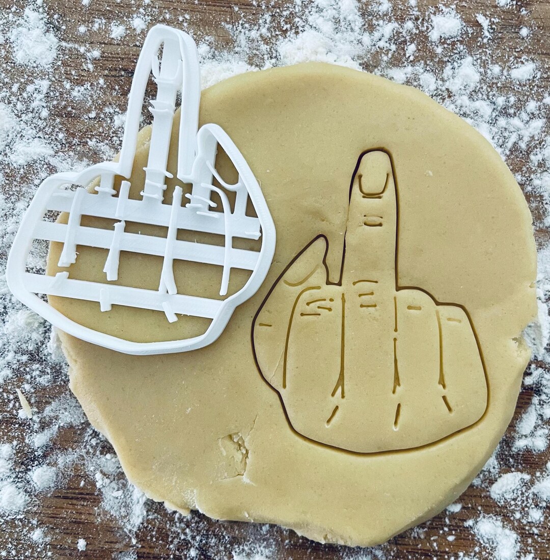 Woman Middle Finger Cookie Cutter, Fuck You Sign, Fuck Off, Hand ...