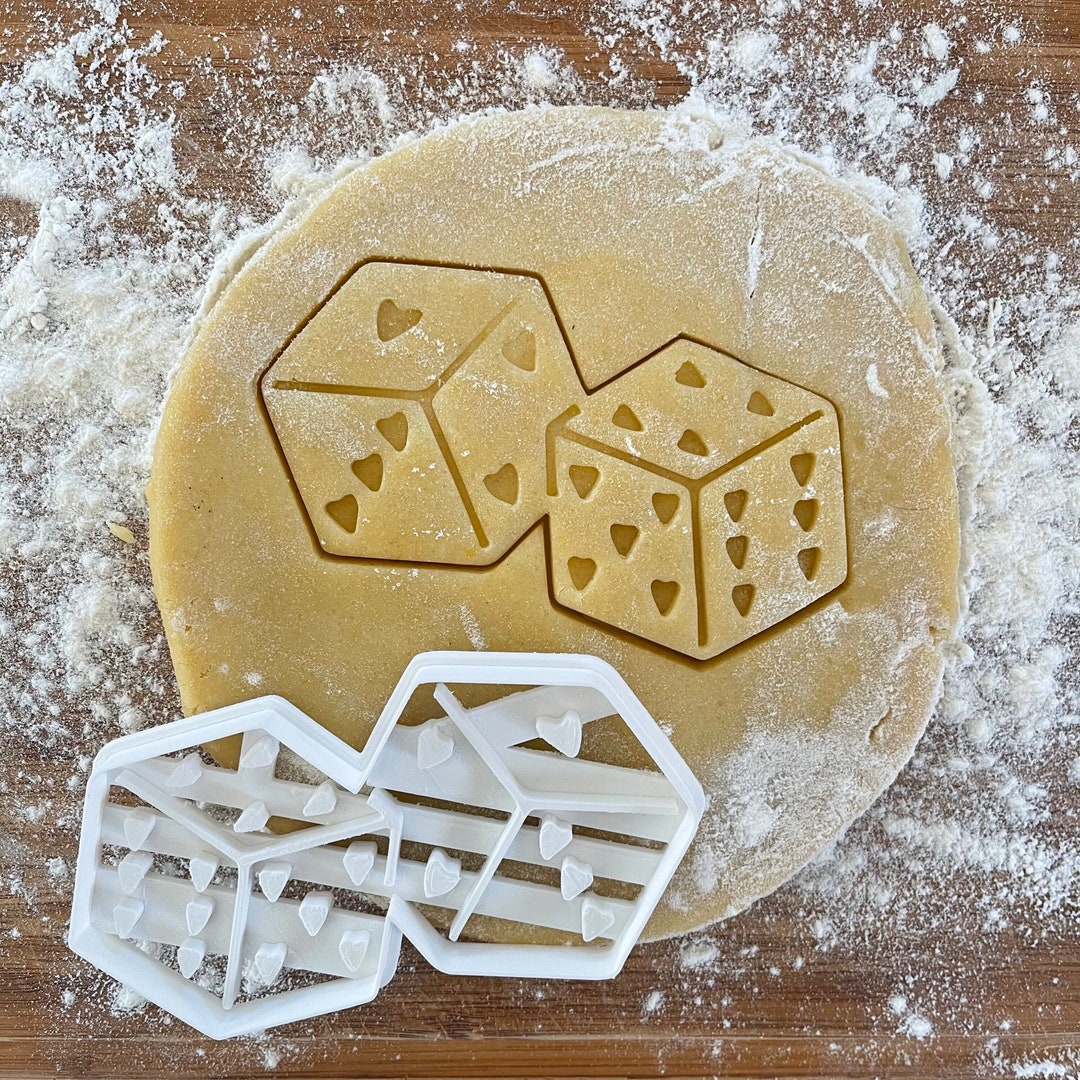 Valentines Dice Cookie Cutter, Valentines Gift, Dice With Hearts, Gift ...