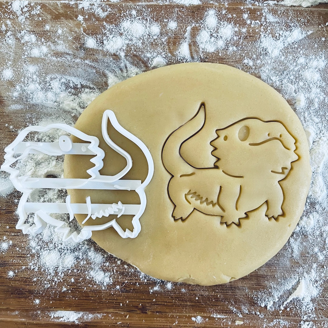 Bearded Dragon Cookie Cutter, Pogona Cookie Cutters, Cute Pet Reptile ...