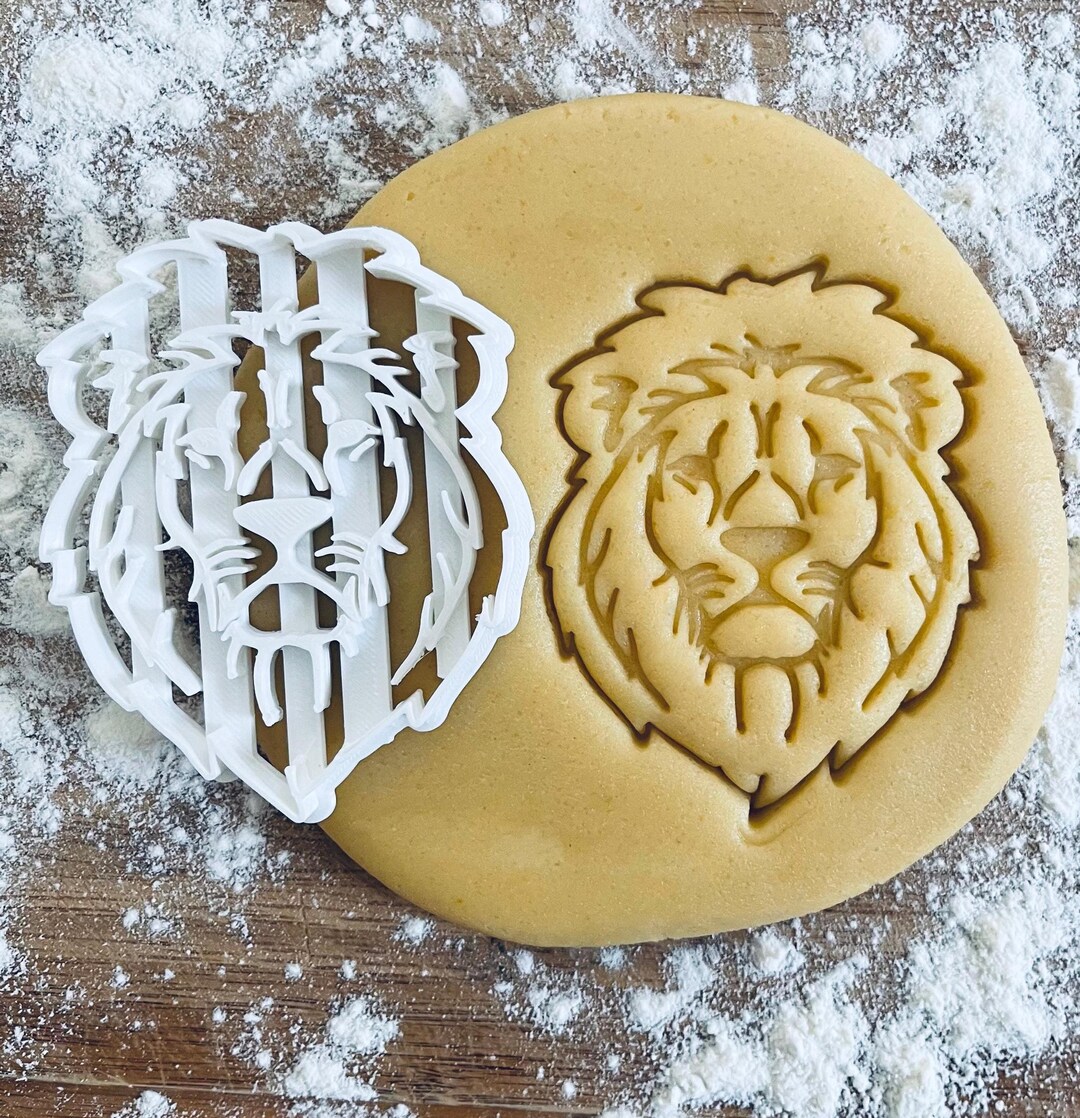 Lion Head Cookie Cutter, Safari Baby Shower, Jungle Big Cat, Zoo Cookie ...