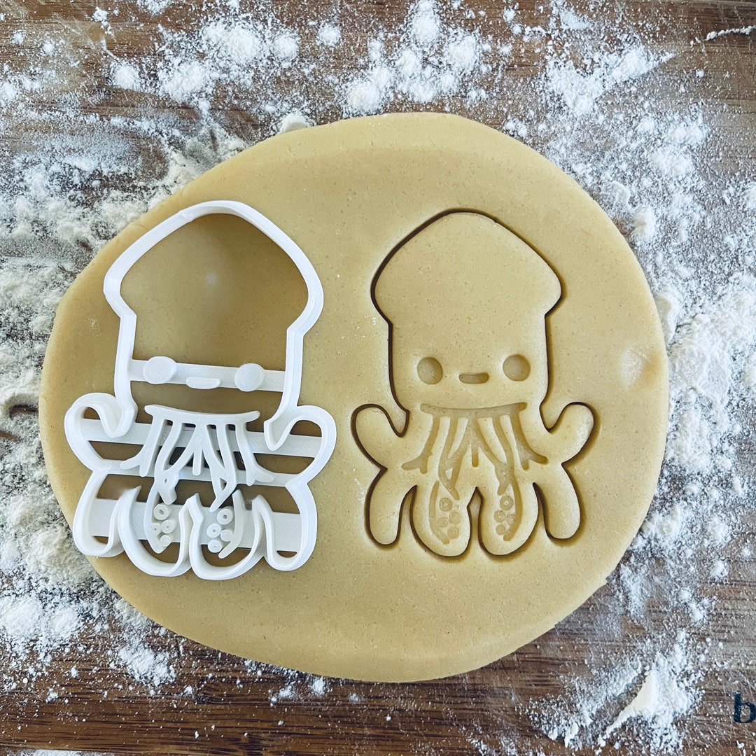 Squid Cookie Cutter, Nautical Cutter, Sea Cookies, Ocean Cookies, Clay ...