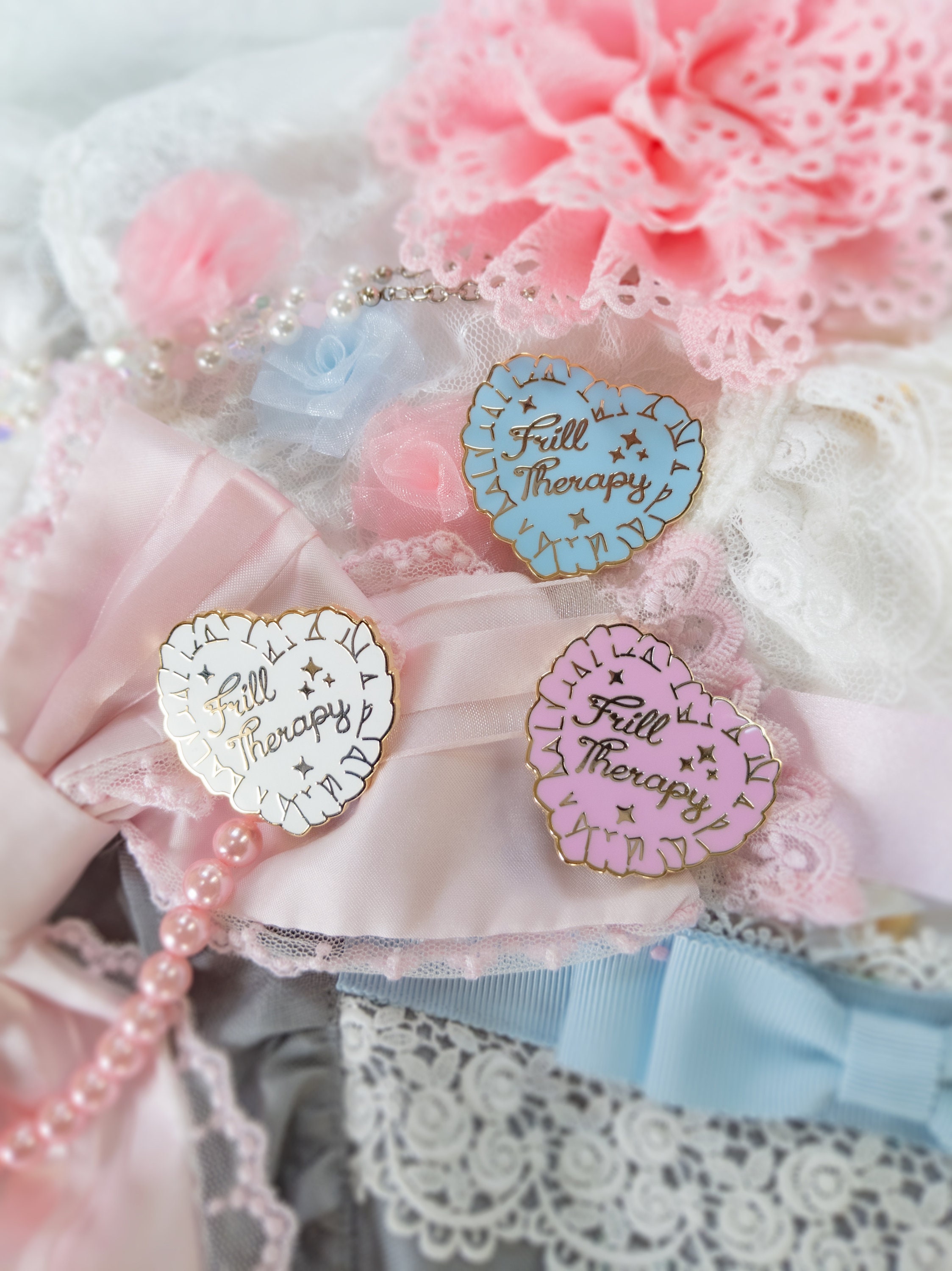 Frill Therapy Enamel Pin (5 Colors) - Etsy