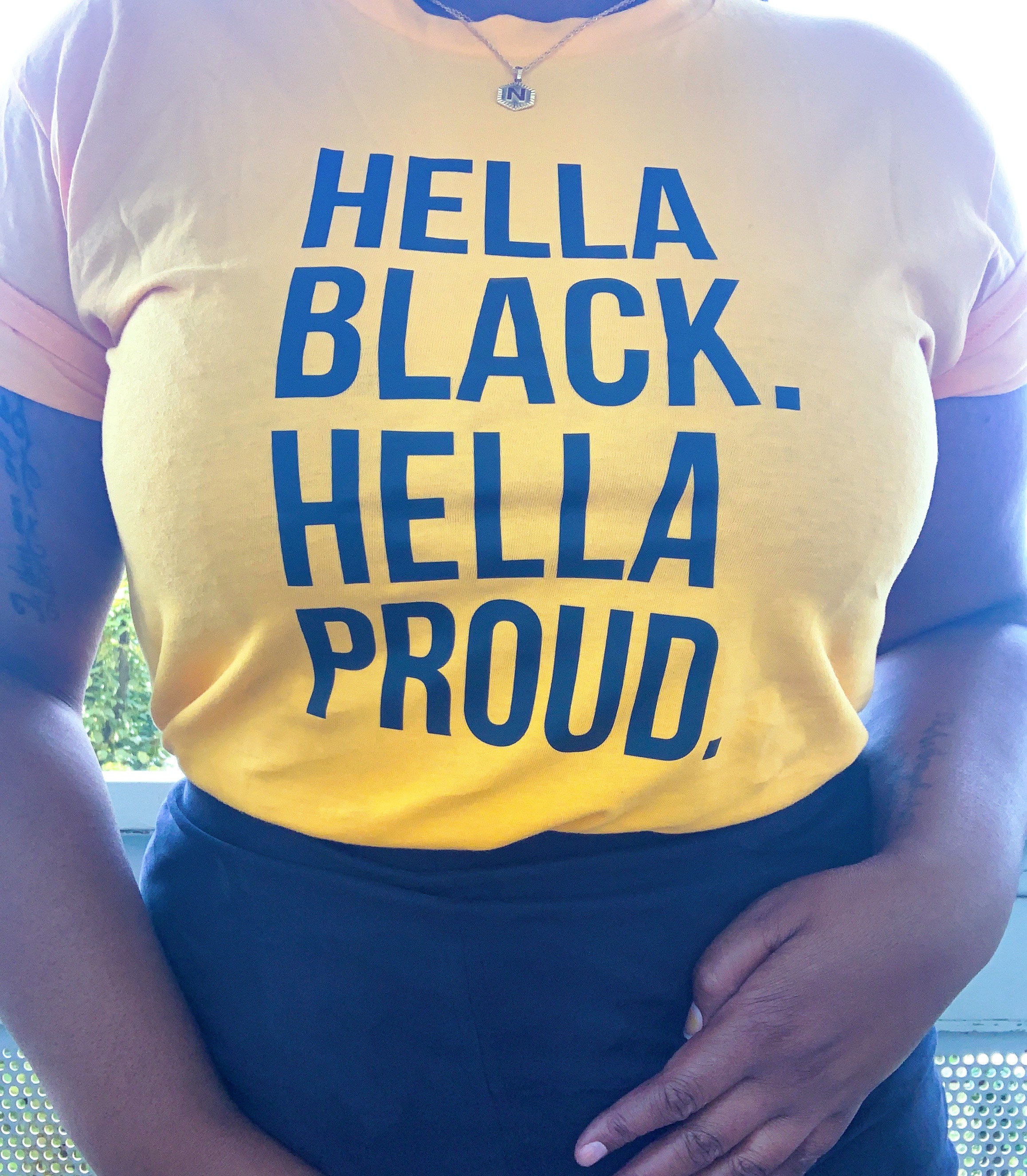 Hella Black Hella Proud Graphic T-shirt BLM Black History Month - Etsy