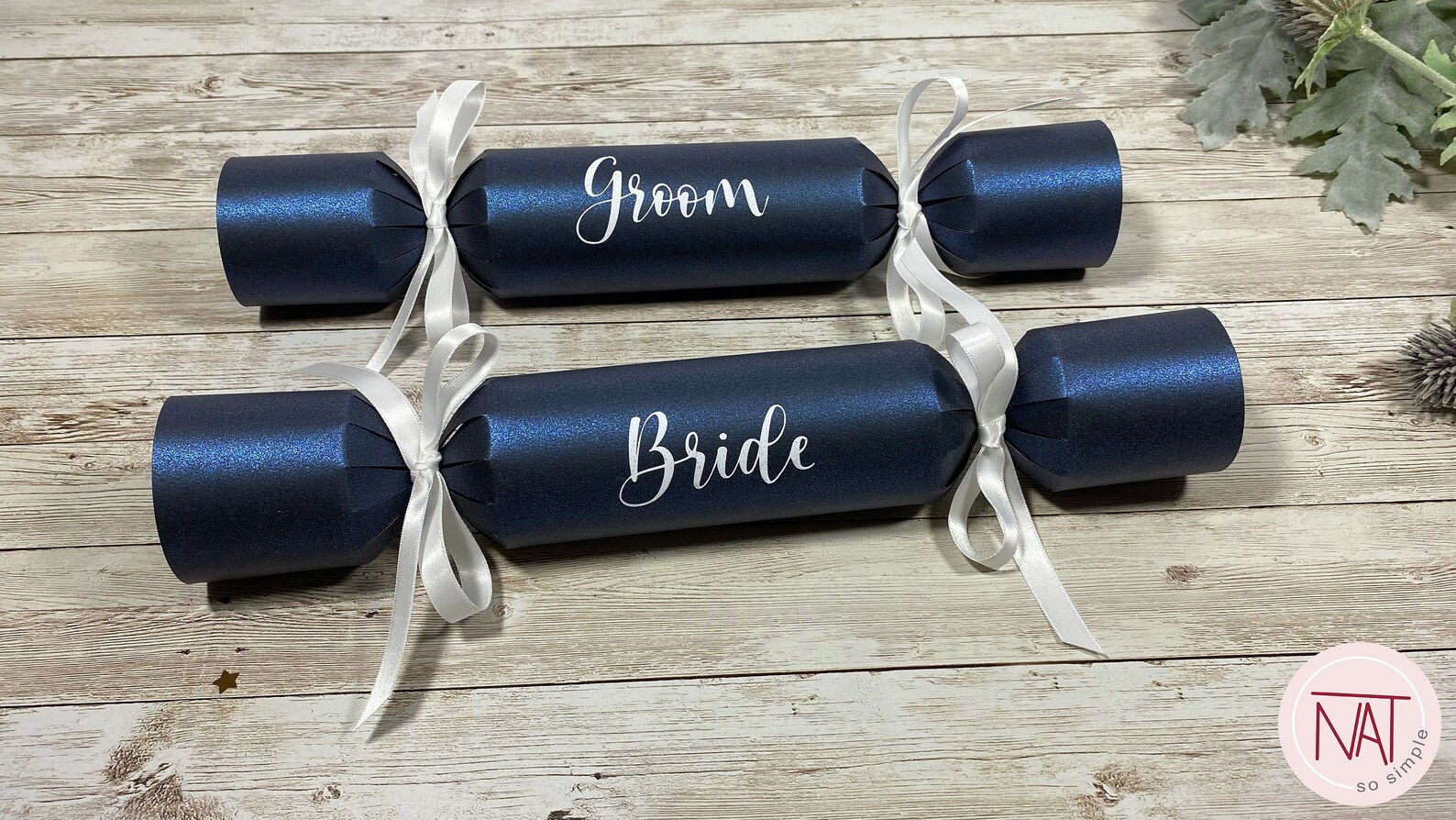 Wedding Table Crackers Mr&mrs Crackers Navy Crackers - Etsy UK