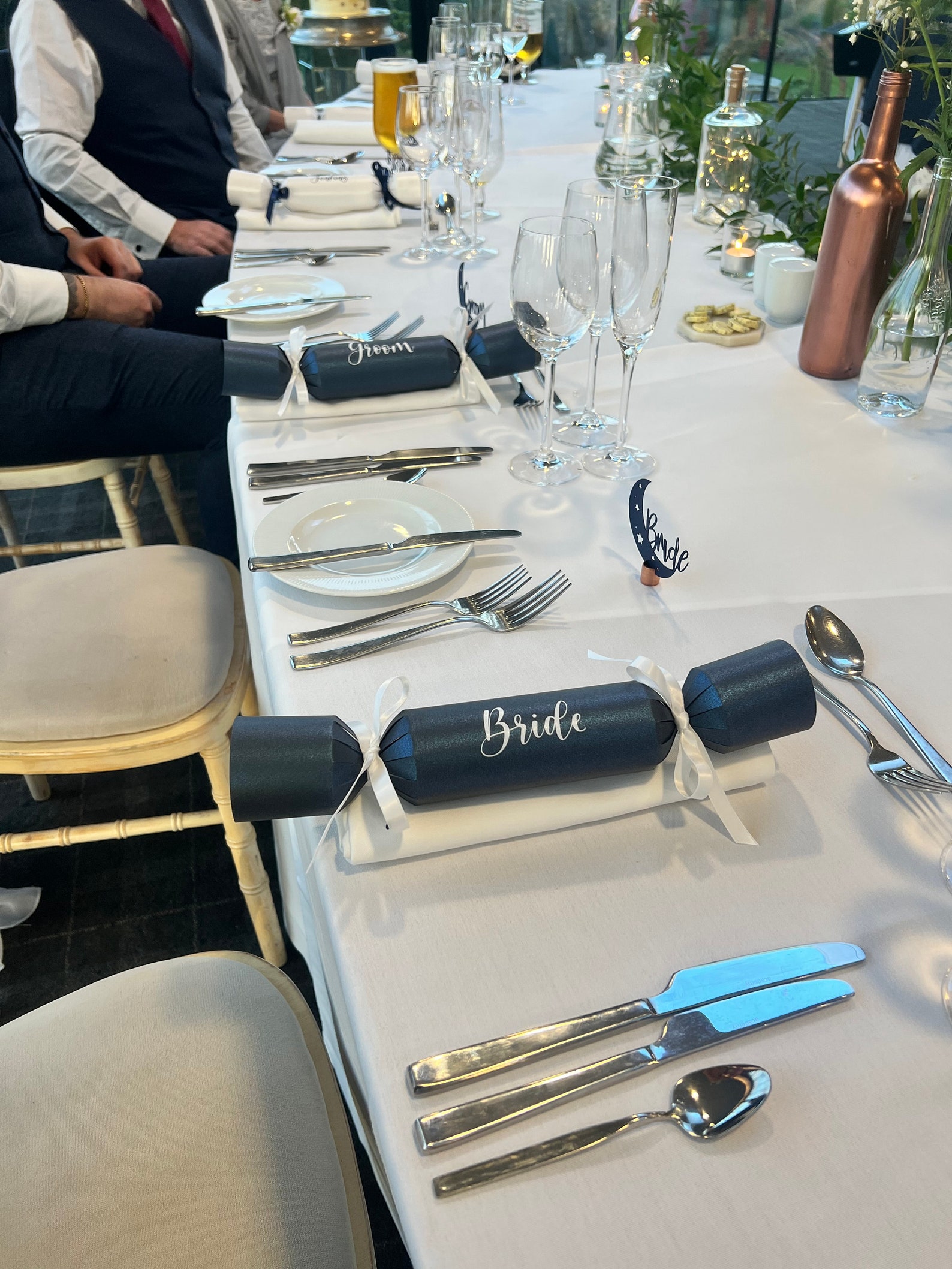 Wedding Table Crackers Mr&mrs Crackers Navy Crackers - Etsy UK