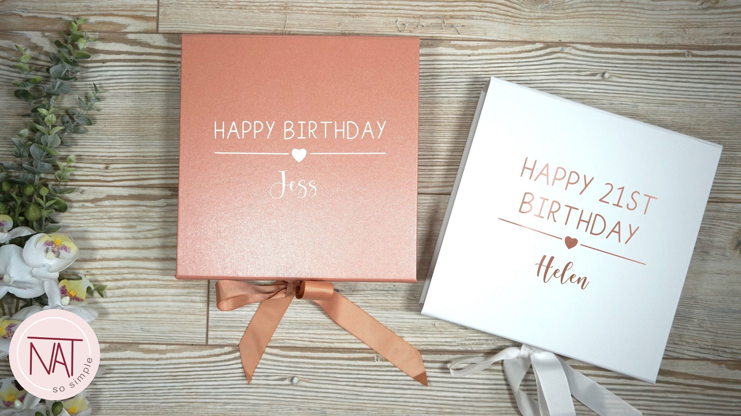 Personalised Birthday Boxes Any Text Happy Birthday Gift | Etsy