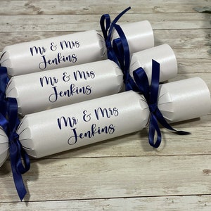 Wedding Table Crackers | Mr&mrs Crackers | Navy Crackers | Custom ...