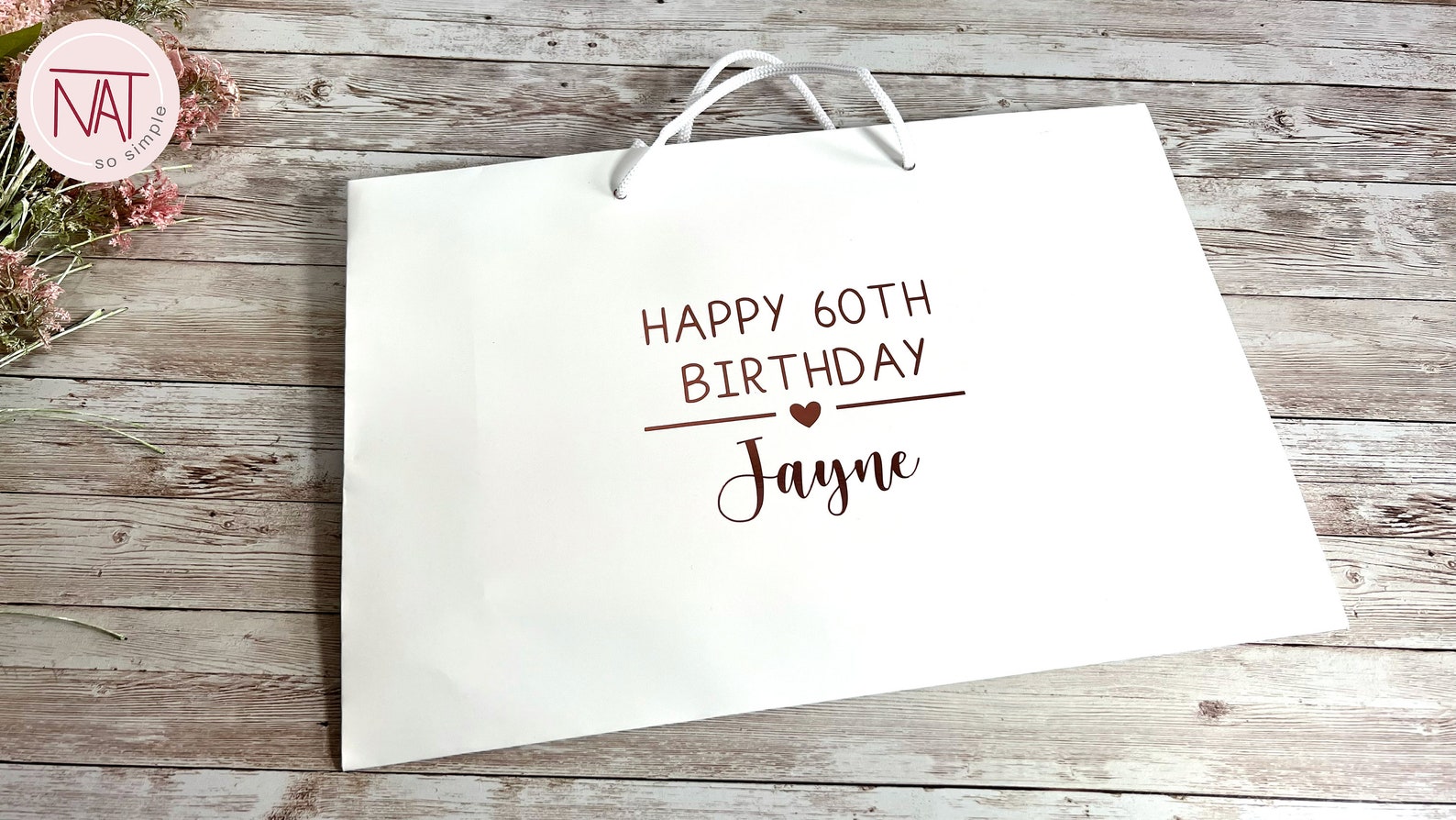 Custom Gift Bags Any Text Happy Birthday Gift Bag Personalised Gift ...