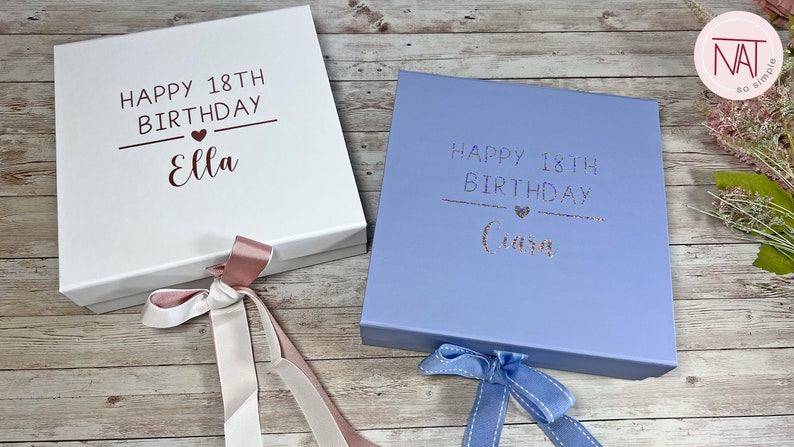 Personalised Birthday Boxes Any Text Happy Birthday Gift - Etsy UK