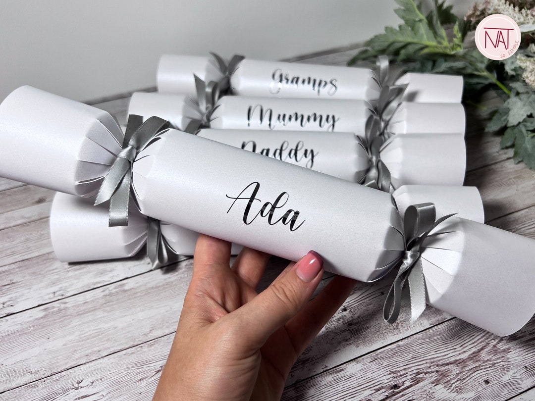 Personalised Silver Christmas Crackers: Fill Your Own - Table ...