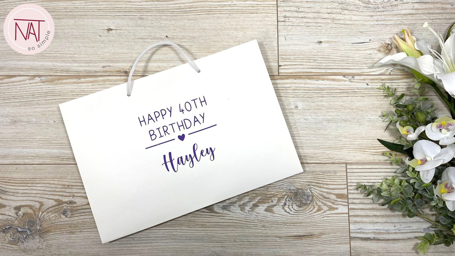 Custom Gift Bags Any Text Happy Birthday Gift Bag - Etsy UK