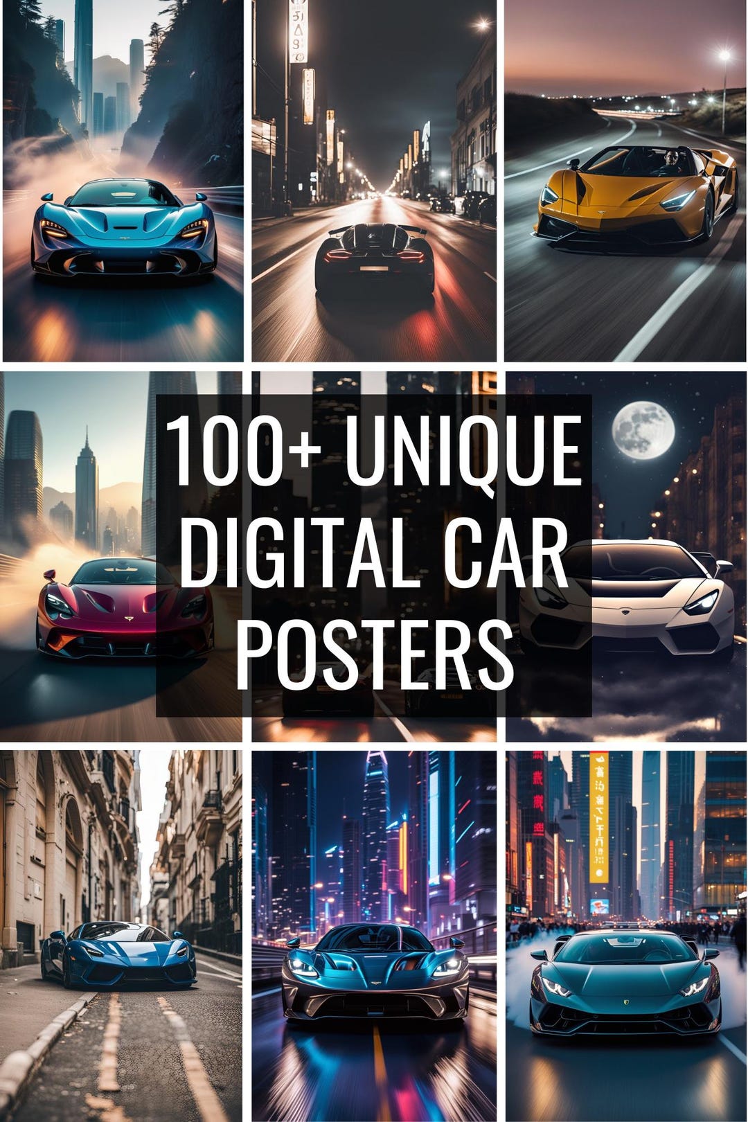 100+ Supercars Digital Posters - Ultimate Collection for Automotive ...