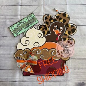 PREORDER: Gobble Till You Wobble Turkey Pumpkin Pie Thanksgiving Fall ...