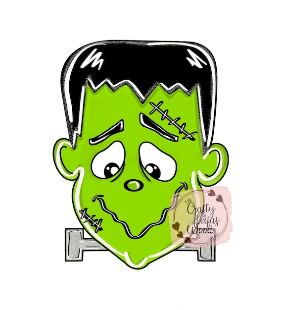 TEMPLATE: Frankenstein Halloween Door Hanger Digital - Etsy