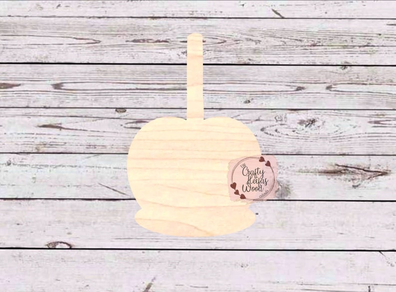 WOOD CUTOUT: Candy Apple; Apple; Bow; Wood Cutout; Wood Blank ...