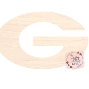 WOOD CUTOUT: Unfinished Wood Blank; Letter G; Door Hanger; Ornament ...