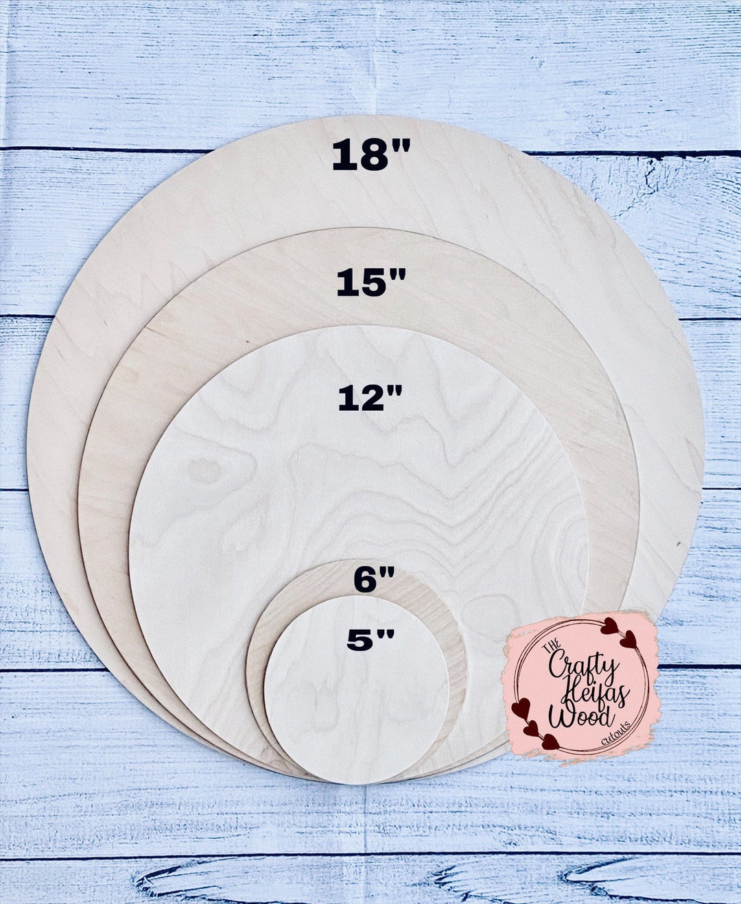 Wood Cutout: Round Circle Wood Cutout, Round Blank; Door Hanger; Sign ...