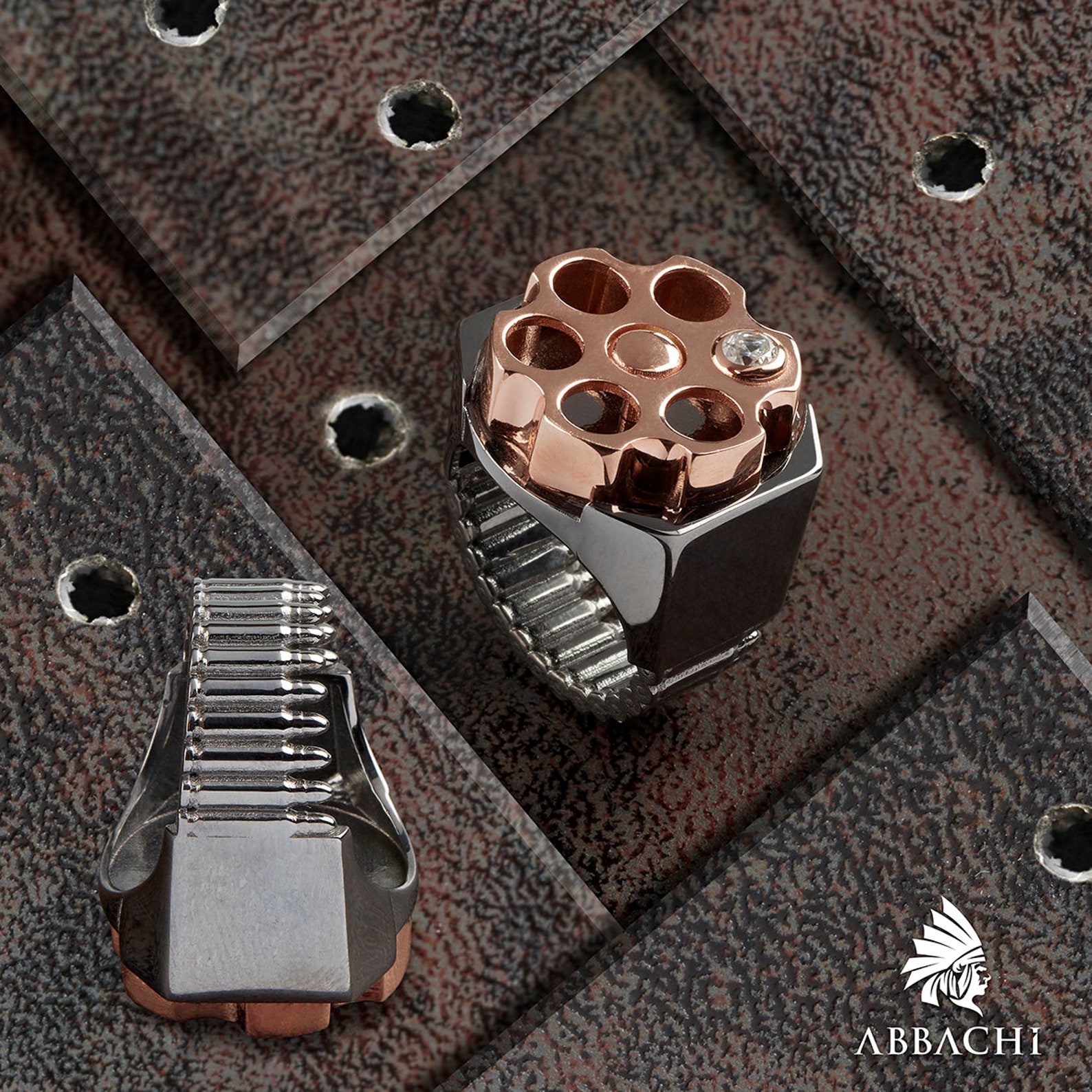 Russian Roulette Ring Moving Rotating Bullet Weapon Gun | Etsy