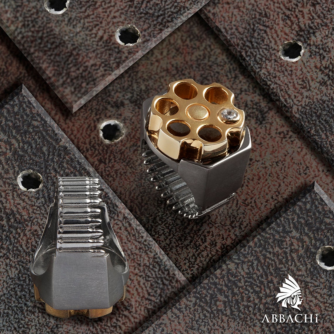 Russian Roulette Ring Moving Rotating Bullet Weapon Gun | Etsy