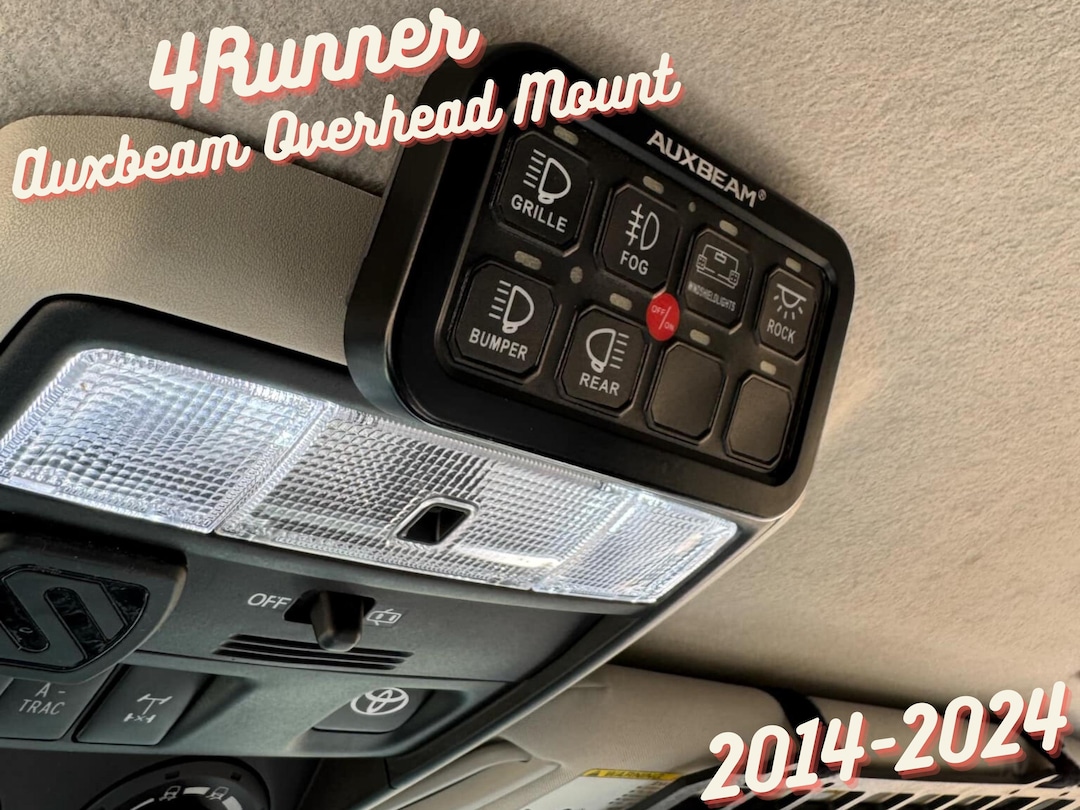 5th Gen 4runner Auxbeam 8gang - BA80 Overhead Console Mount - YEARS ...