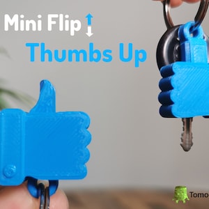 Thumbs up Keychain (3D Printed) -designed by Tomodesigns - Etsy