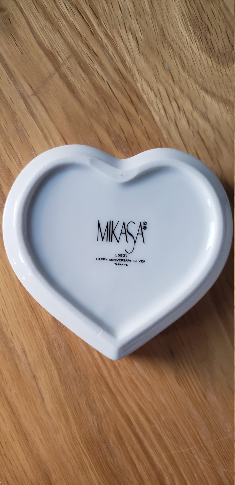 Mikasa Silver 25th Anniversary Porcelain Heart Shaped Trinket Box - Etsy
