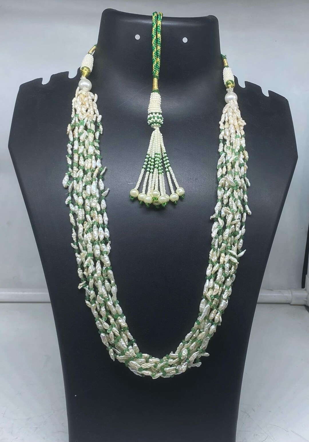 Emerald & Pearl Multi Strand Necklace | Luxury Gemstone Jewelry ...