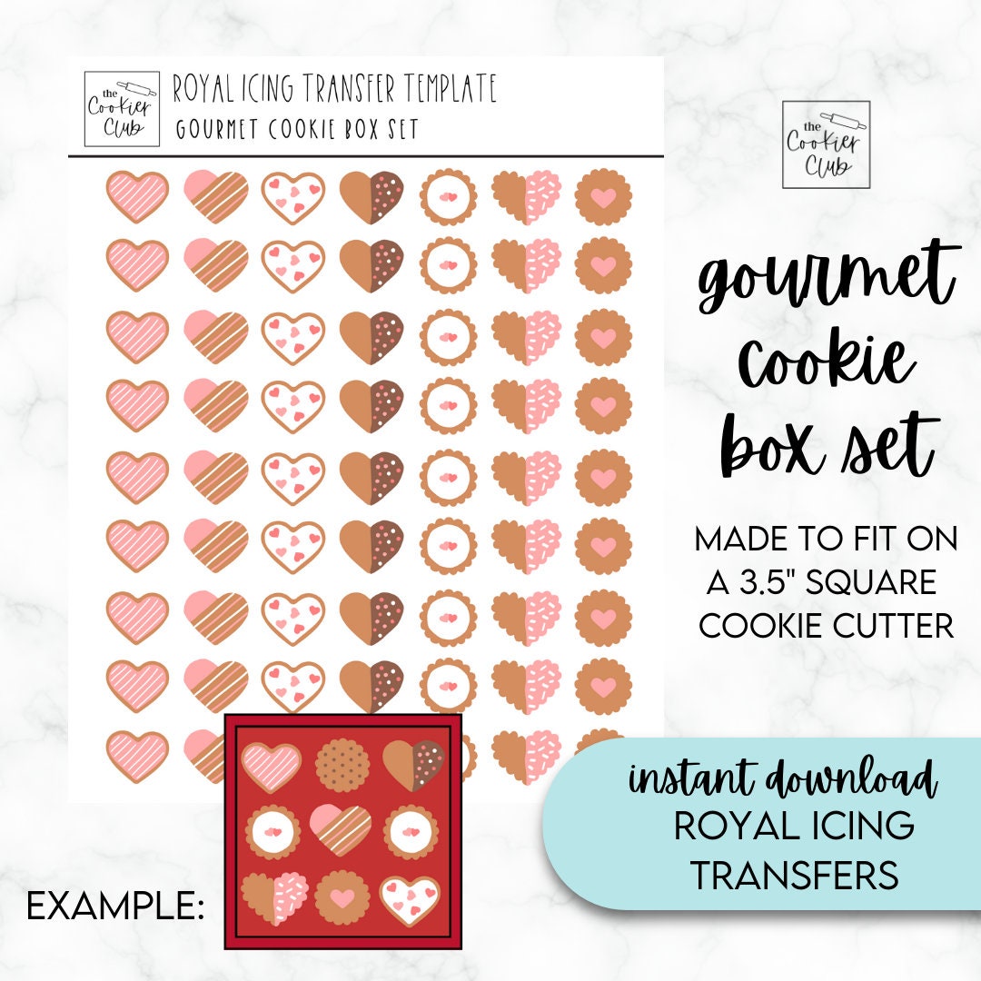 Gourmet Cookie Box Set - Royal Icing Transfer Sheets - One Size - for ...