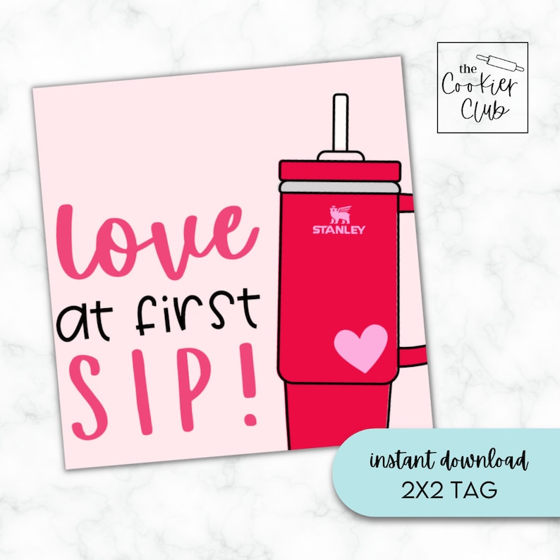 Love at First Sip Bundle - Stanley Cup - Valentine's Day - Printable ...