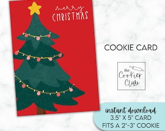 Have a Cup of Cheer red 5 X 7 Printable Cookie - Etsy