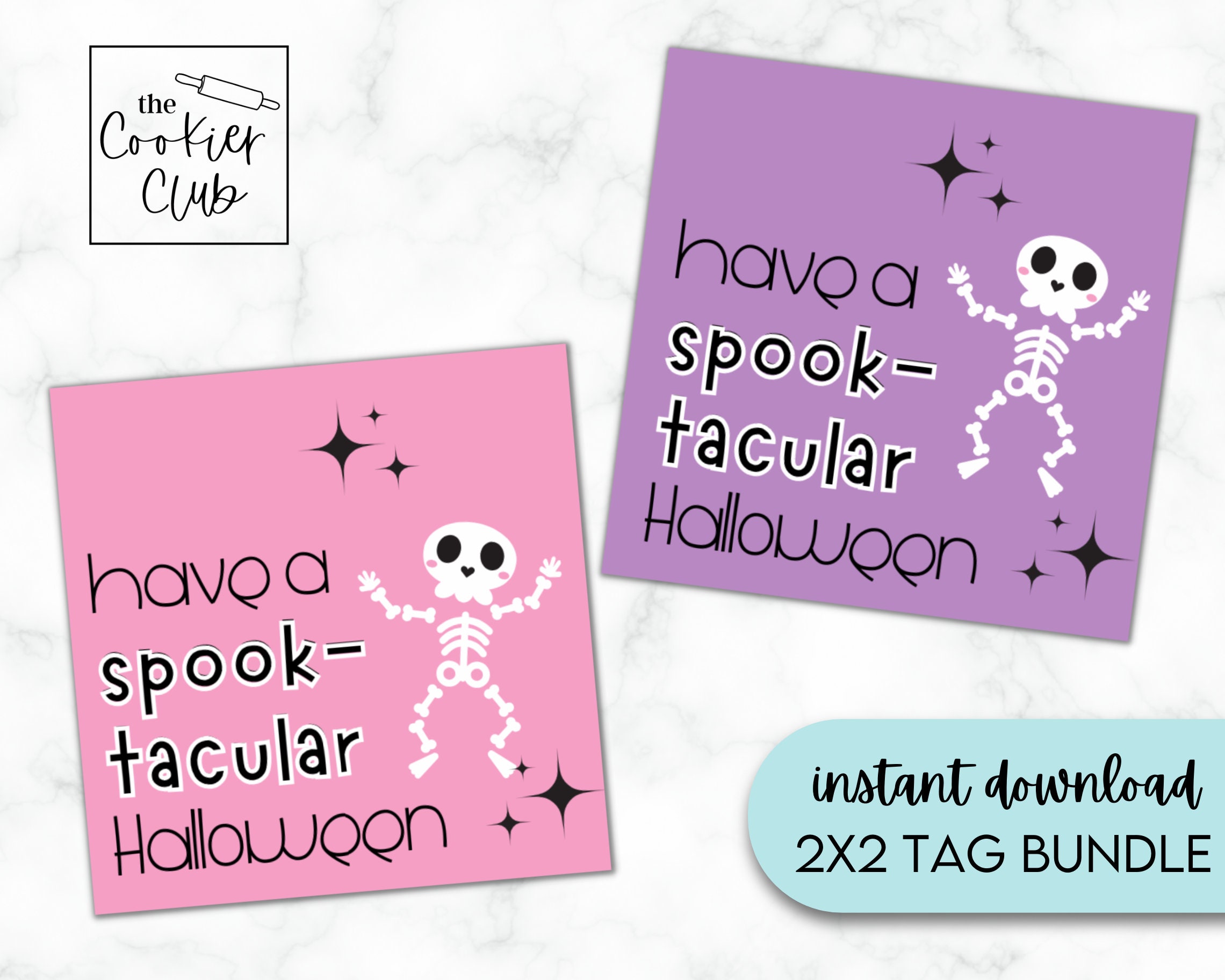 Spooktacular Skeleton Bundle - Printable Treat Tag - Cookie Tag ...