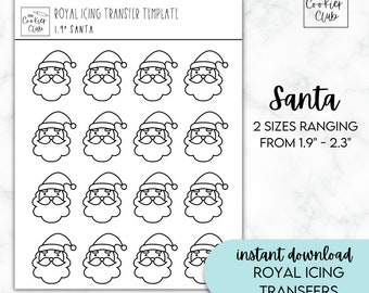 Christmas Royal Icing Transfer Sheets, Set of 10 Printable Sheets ...