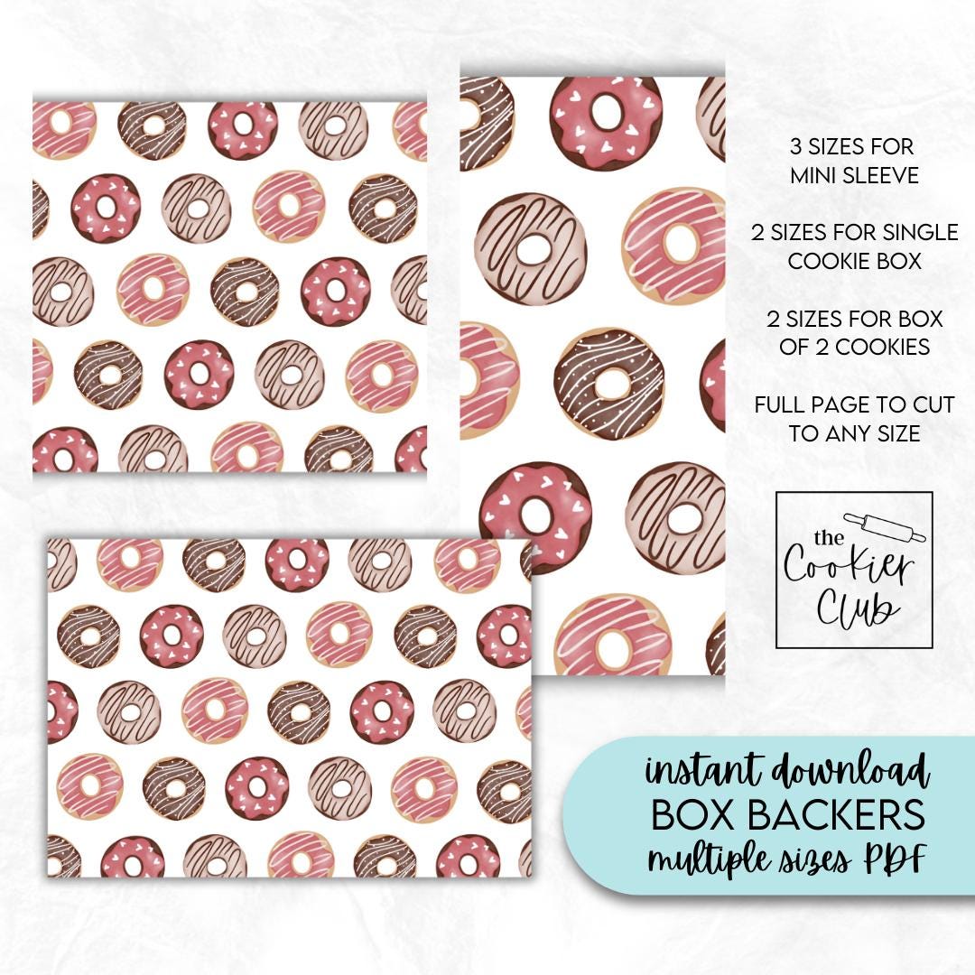 Donuts - Printable Box Backer - Multiple Sizes - Instant Download ...
