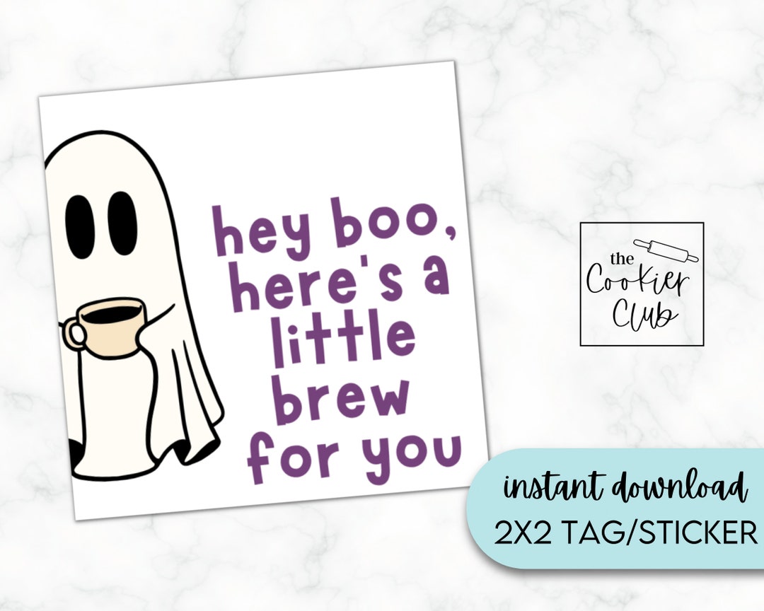 A Little Brew for You - Printable Treat Tag - Cookie Tag -digital ...