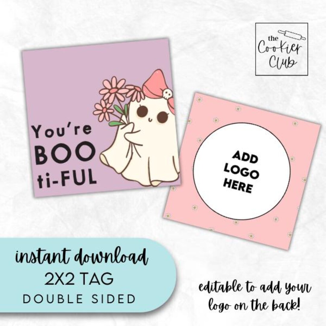 You're Boo-ti-ful - EDITABLE - Add Logo - Printable Treat Tag - Cookie ...