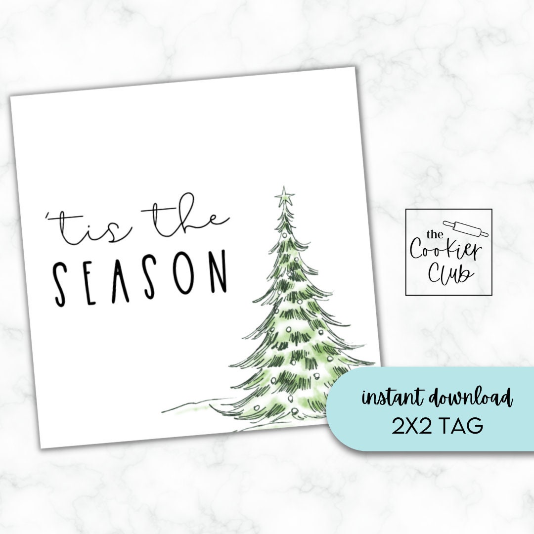 Christmas Tree - 'tis the Season - Printable Treat Tag/sticker - Cookie ...